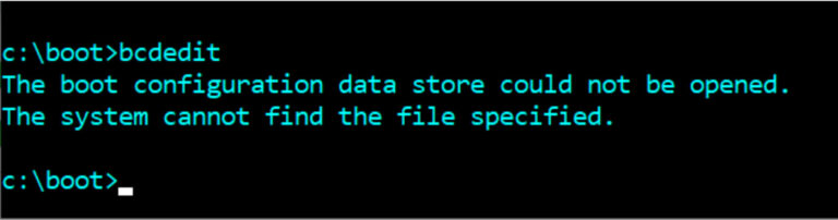 Fix: The boot configuration data store could not be opened Fix: The boot configuration data store could not be opened