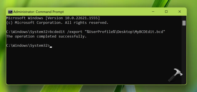 Backup and restore Boot Configuration Data on Windows 11